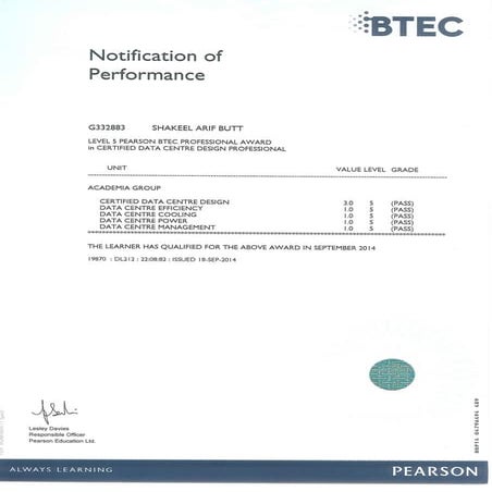 BTEC Certificate (2) | PDF