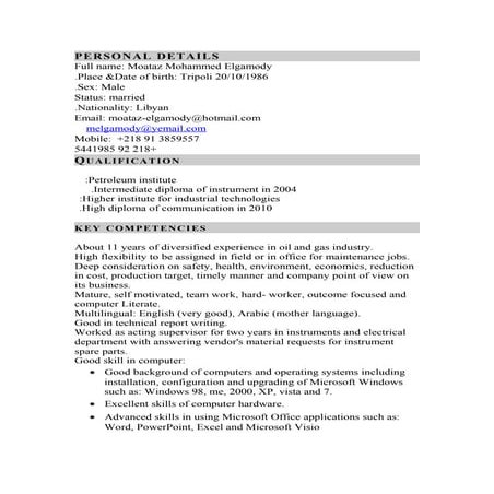 CV1 last update | DOC | Computer Software and Applications | Computing