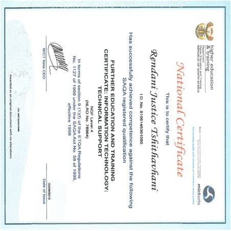 national certificate | PDF | Education