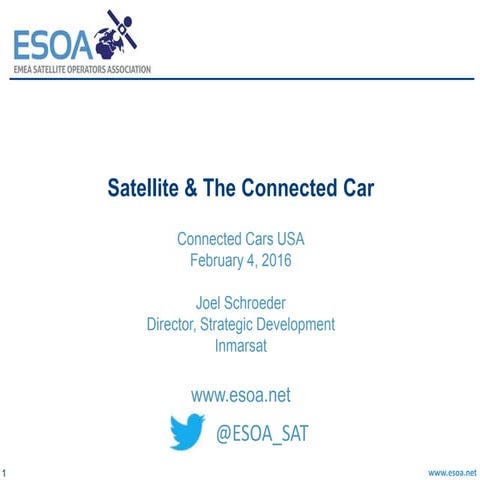 ESOA Connected Cars USA - Joel Schroeder | PPT