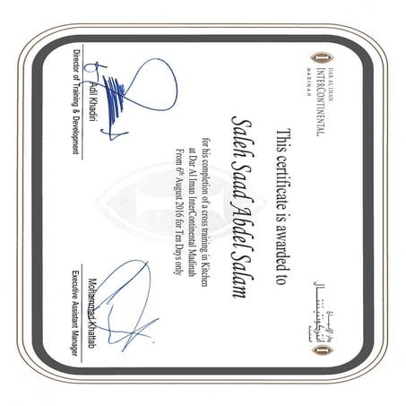 intercontinental Kitchen Training | PDF