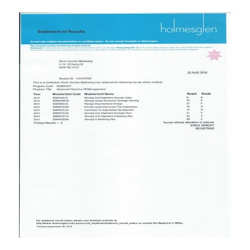 Advance Diploma | PDF