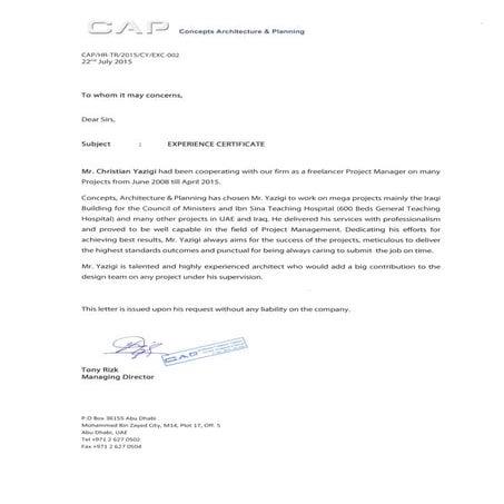 CAP's Certification Col Copy | PDF