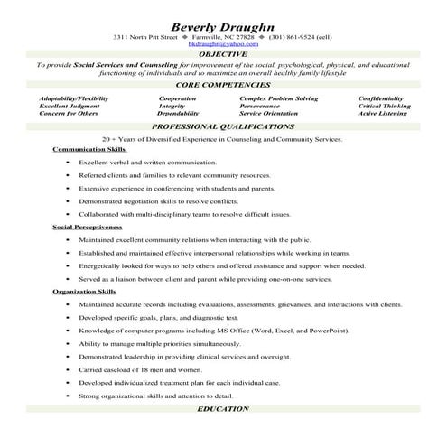 Beverly Draughn Resume 2017 | PDF