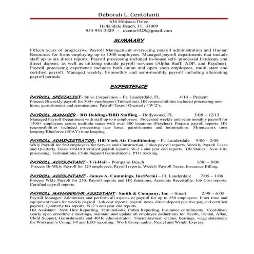 Carole D. Steele Resume 2016 | PDF