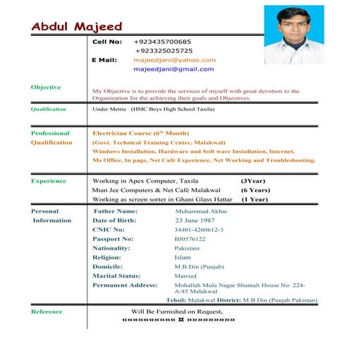 Majeed C.V | PDF