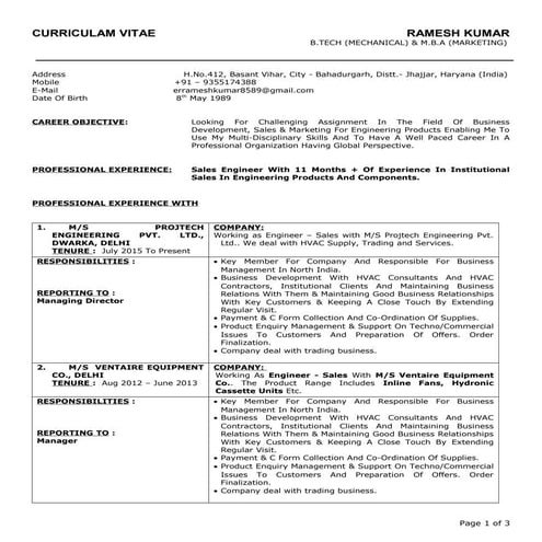 Ramesh- resume Marketing | PDF