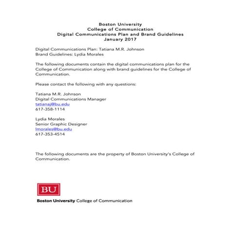 COM Digital Communications Plan and Style Guide | PDF