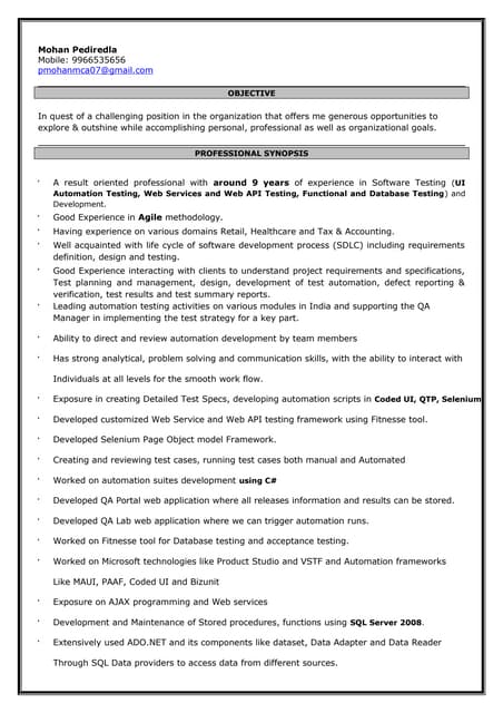 Kishore resume | PDF