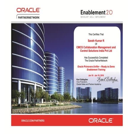 Oracle primavera unifier training | PDF