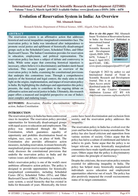 Presentation on Reservation. | PPTX