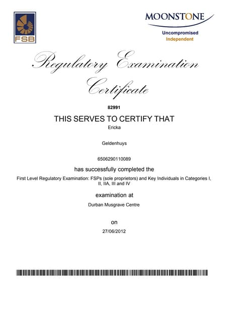 Procore Certificate | PPT