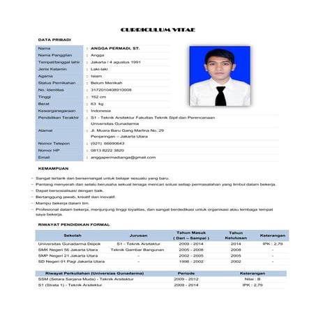 CV Angga permadi | PDF