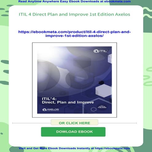 ITIL 4 Direct Plan and Improve 1st Edition Axelos | PDF
