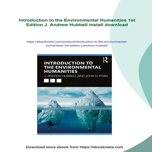 Introduction to the Environmental Humanities 1st Edition J. Andrew ...