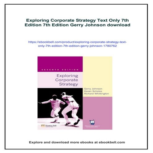 Exploring Corporate Strategy Text Only 7th Edition 7th Edition Gerry ...