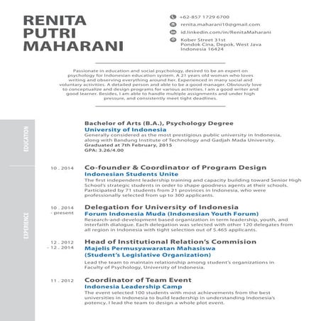 Resume_Renita Putri | PDF