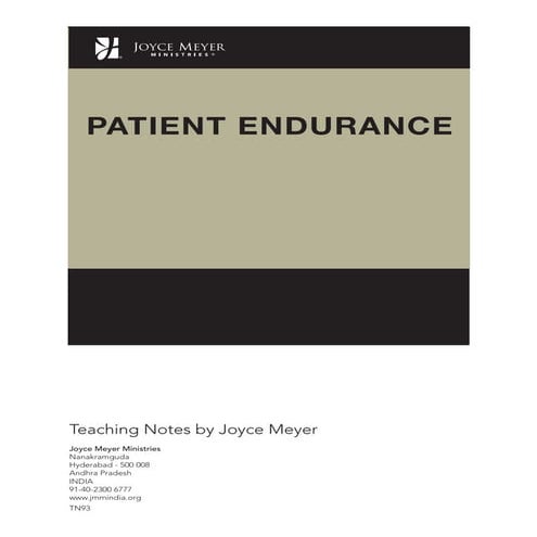 89065601 patient-endurance-joyce-meyer | PDF | Christianity | Religion ...