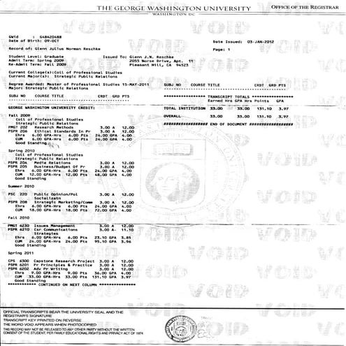 GR-Transcript - GWU | PDF