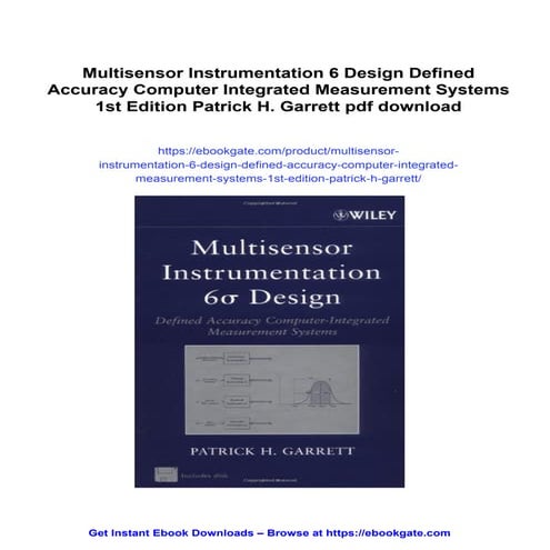 Multisensor Instrumentation 6 Design Defined Accuracy Computer Integrated Measurement Systems ...