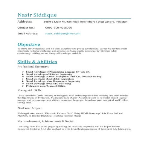 shahrukh-Dotnet-fresher | PDF