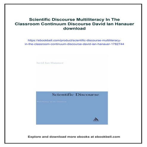 Scientific Discourse Multiliteracy In The Classroom Continuum Discourse ...