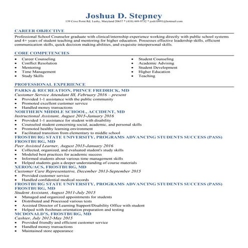 Joshua's Resume | PDF