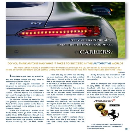 Careers in automotive industry | PDF