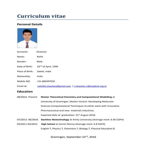 ROHIT INTERNATIONAL CV | PDF