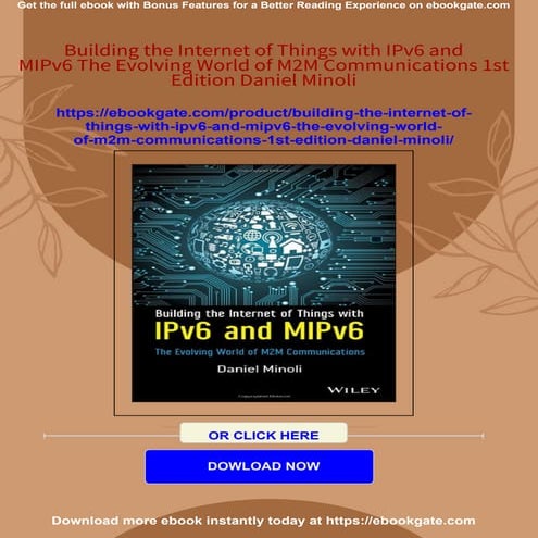 Building the Internet of Things with IPv6 and MIPv6 The Evolving World ...