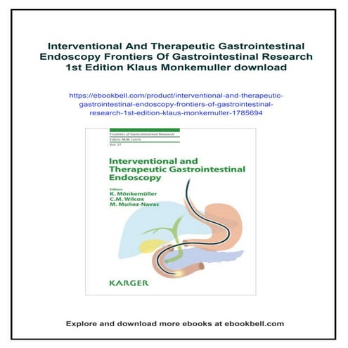 Interventional And Therapeutic Gastrointestinal Endoscopy Frontiers Of ...