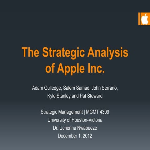 Strategic Analysis of Apple Inc | PPTX
