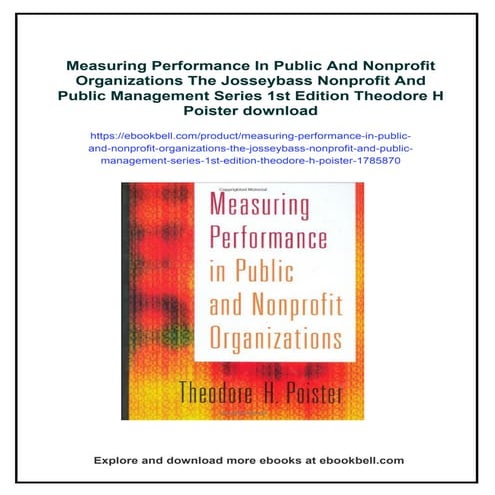 Measuring Performance In Public And Nonprofit Organizations The ...