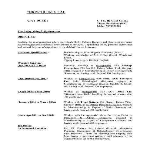 ajay resume | PDF
