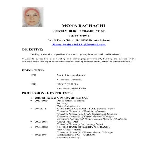 CV-Chantal mansour | DOC