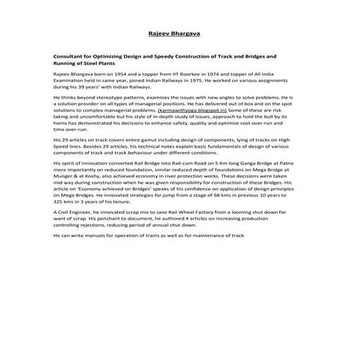 Rajeev Bhargava_Resume' | PDF