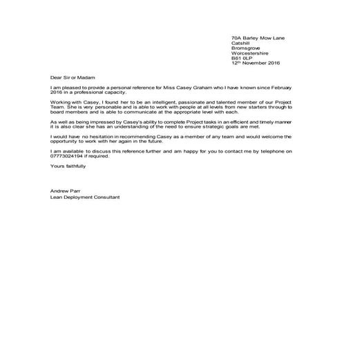 Casey Graham Reference | DOCX