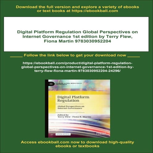 Digital Platform Regulation Global Perspectives on Internet Governance ...