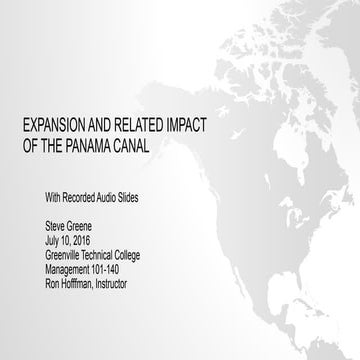 Expansion Of The Panama Canal | PPTX