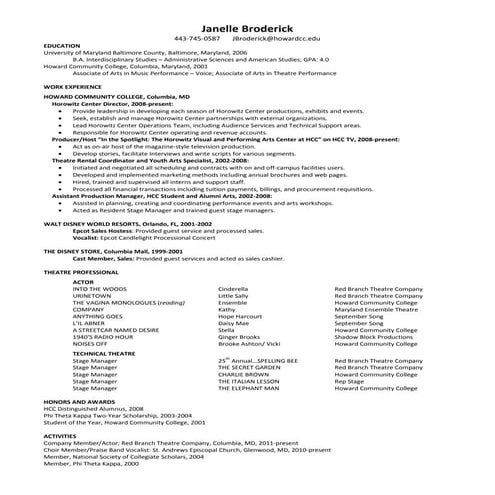 Janelle Broderick Business Resume | PDF