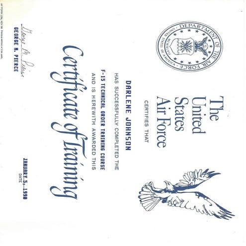 US Airforce certificate | PDF
