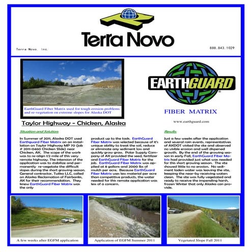 EarthGuard Case Study Taylor Highway - Alaska Dept of Transportation | PDF