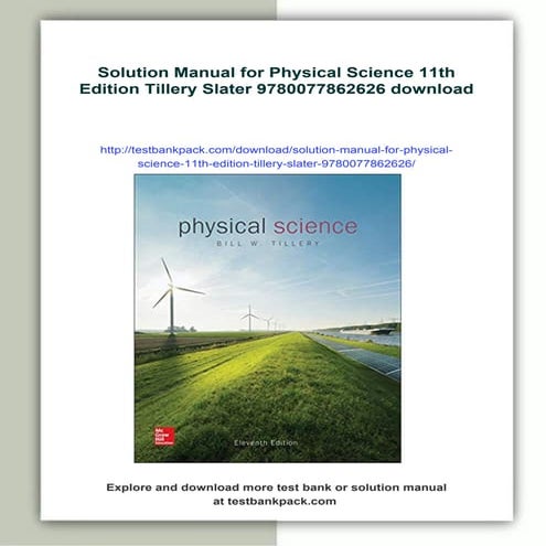 Solution Manual for Physical Science 11th Edition Tillery Slater ...
