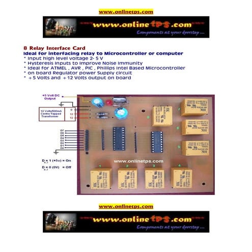 8 channel relay card manual | PDF | Consumer Electronics | Technology & Computing