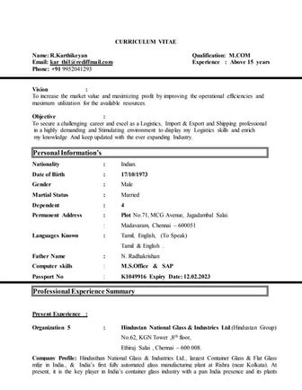 Cv Shibu George Logistics | PDF