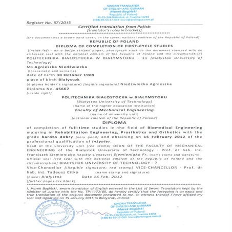 Engineer diploma | PDF