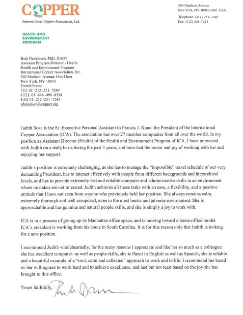 Reference Letter by Kevin Krizman | PDF