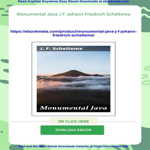 Monumental Java J F Johann Friedrich Scheltema | PDF