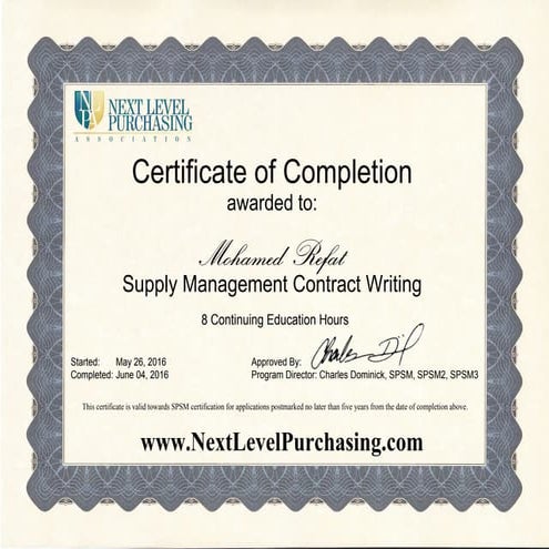 Contract Writing _Certificate | PPT