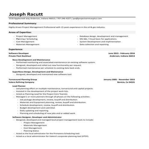 Resume_Joe_Racutt | PDF